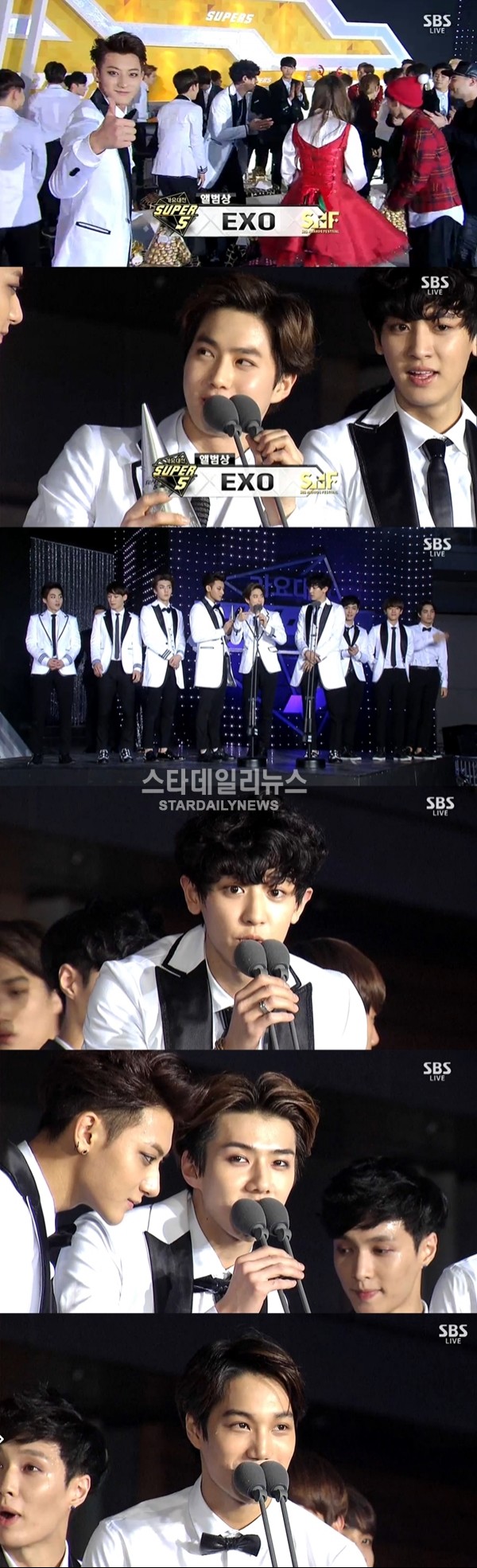 엑소, SBS 가요대전 ‘앨범상’ 수상…TOP 10·남자 그룹상 이어 3관왕 차지 - 스타데일리뉴스