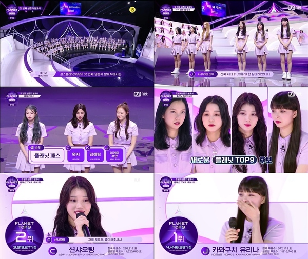 '걸스플래닛999' 반전의 연속, 새로운 플래닛 TOP9의 탄생... J그룹 카와구치 유리나, 글로벌이 선택한 TOP9 1등 - 스타데일리뉴스